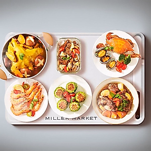 Miller Market Warming Mat, Miller Market Food Warmer, Tempmaster Adjustable Warming Tray, Temp Master Electric Food Warming Mat, Millermarket Heating Food Electric Warming Tray (White, 15 * 23.6inch)
