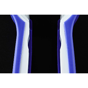 Seki Japan Multi Function Bottle Cap Opener, 2 Size Rubber Grip Jar Opener, Blue Plastic Handle Remove Stubborn Lids Kitchen Gripper, for Elderly, Women, Children