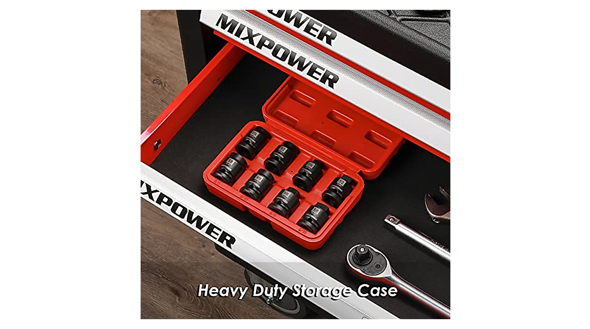 MIXPOWER 1/2" Drive Pipe Plug Socket Set - 8-Pc CR-MO SAE