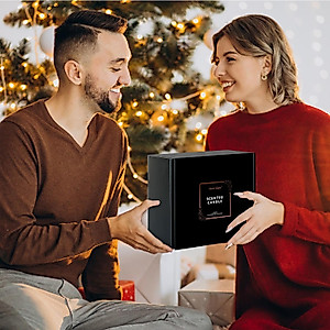 4 Pack Scented Candles Gifts Set, HomeLights Aromatherapy Candles for Home Decoration, Natural Soy Wax, Over 140 Hours Burn of Time (Woody+Gourmand)