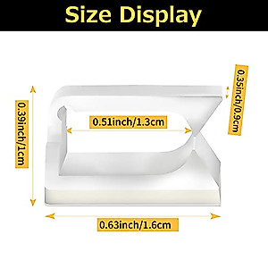 Kanemc 80 PCS 3/5” Cable Wire Clips, Upgraded Cord Management Strong Adhesive Cable Clamps for Under Desk, Outdoor Lights Strip, Wall, Desktop, Car, Dash Cam, TV PC Ethernet (White)