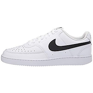 Nike Men's Court Vision Low Sneaker, White/Blackwhite, 10.5 Regular US