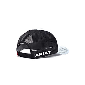 ARIAT Men's R112 Cap, Mexican Flag, Grey, Black Mesh Back, Snapback