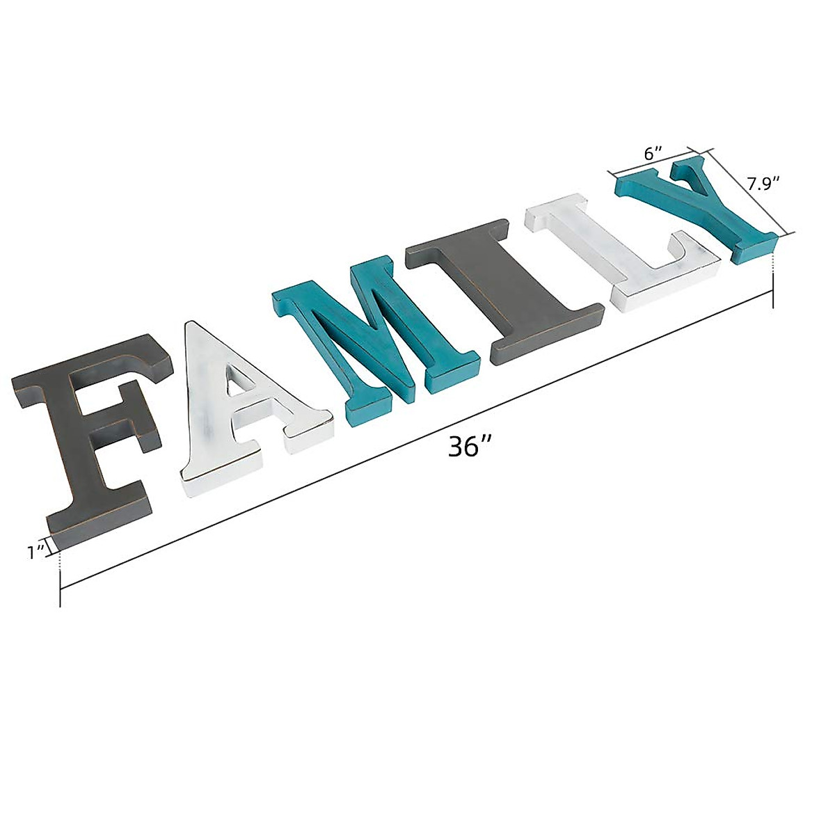 Solution4Patio Wooden Love Decorative Signs with Back Hanging Holes, Freestanding Cutout Words Table Centerpiece, Rustic Letters for Living Room, Home Decor #D306A00
