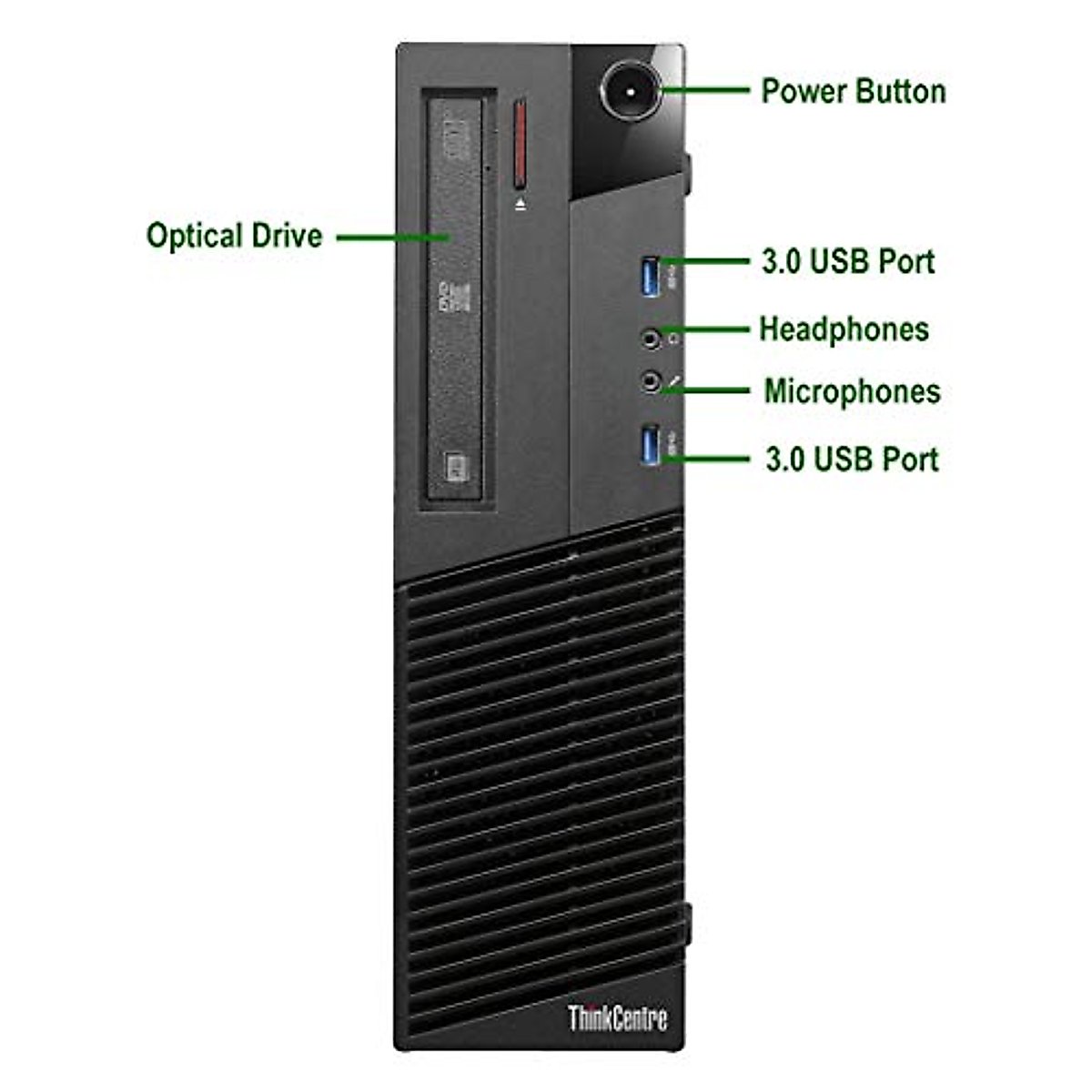 Lenovo ThinkCentre M93P SFF Computer Desktop PC, Intel Core i7 3.4GHz Processor, 16GB Ram, 256GB M.2 SSD, 2TB Hard Drive, Wireless Keyboard & Mouse, WiFi | Bluetooth, Windows 10 Pro (Renewed)