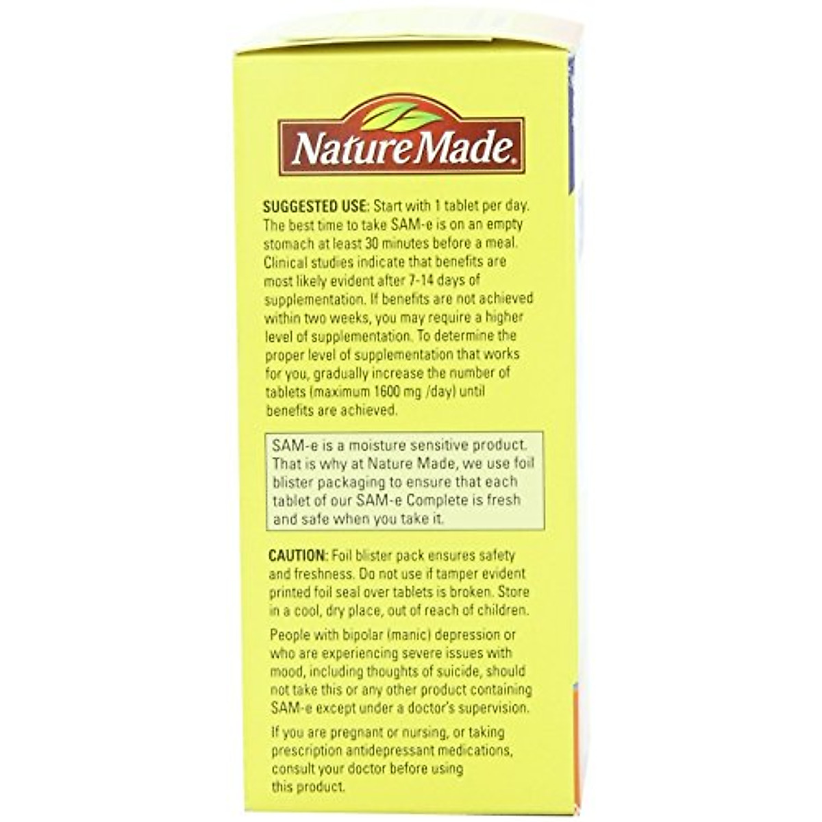 Nature's Made Sam-e Complete 400-mg 36 Tablets (2 Pack)