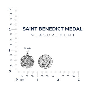 PicturesOnGold.com Saint Benedict Round Religious Medal EXCLUSIVE - 14k Yellow Gold - 3/4 x 3/4 Inch