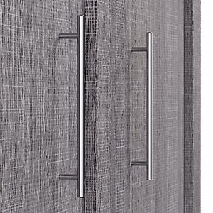 Bestar Pur Full Murphy Bed, 59-inch Space-Saving Sleeping Arrangement for Multipurpose Guest Room or Home Office, Full, Bark Grey