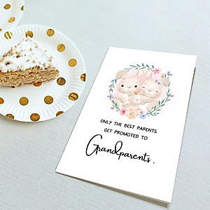Obbyidk Cute Grandparents To Be Card, Funny Baby Shower Card for Friends, Promotion to Grandparents Congratulation Card, Lovely Congrats Card for New Grandparents