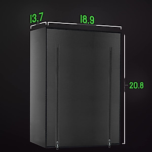 Wishrun Grow Tent for Aerogarden Hydroponics Growing System, 19.7/''x13.9/''x21.3/'' Small Most Indoor Hydroponic Equipment, High Reflective Mylar Mini Tent, Prevent Pets from Eating Plants, Black
