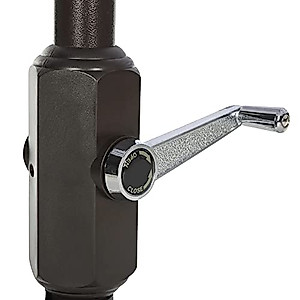 Bayside21 9' Patio Umbrella Outdoor Table Umbrella with Crank, Auto Tilt, Durable Polyester Fabric Umbrella Canopy, Faded Resistant, UV Protection SPF 50+, Solartex Fabric Purple