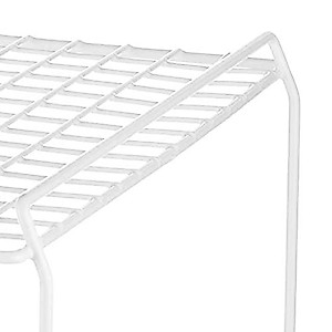 Whitmor White Wire Stacking Shelf Large