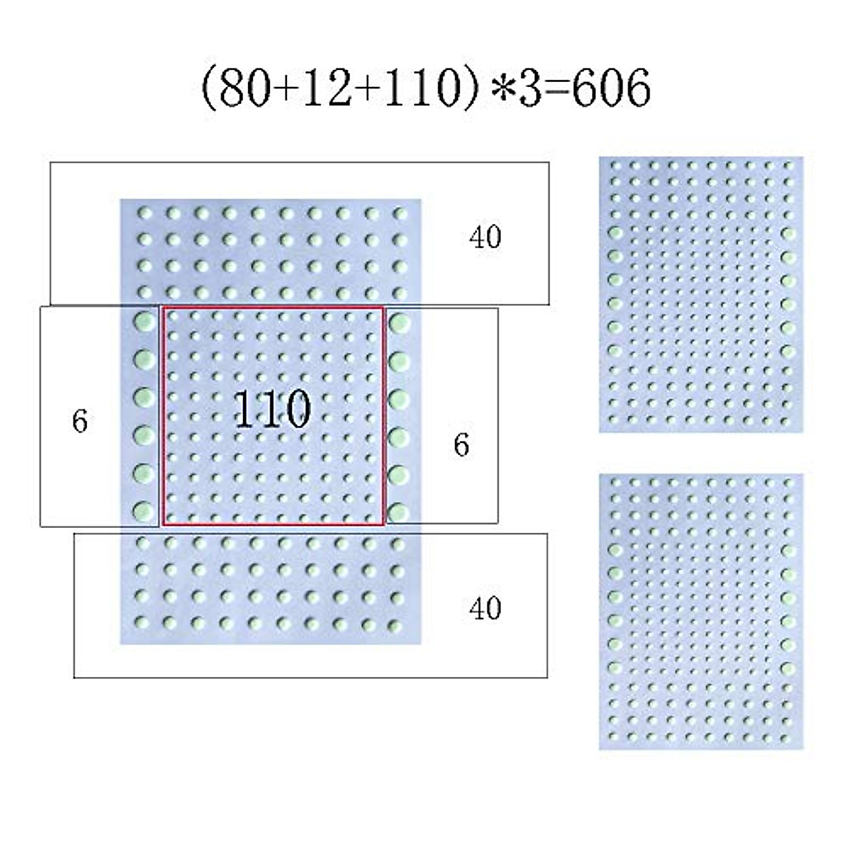 Realistic 3D Domed Glow in The Dark Stars,606 Dots for Starry Sky, Perfect for Kids Bedding Room Gift(606 Stars) (1*Green)