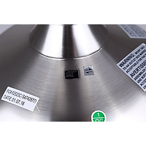 Canarm LTD Calibre BPT 48 Frosted Glass 1 Bulb Light Kit, 48-Inch Ceiling Fan with 3 Blades, Grey/White