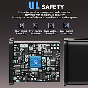 Type C Android Fast Charger Compatible Samsung Phone Charger Fast Charging Block with 4FT USB C Cable for Samsung Galaxy S10/S10e/S8/Note 10/Note 9/Note 8/S23/A32/A50/A51/A52/A53/A13,Pixle,Moto,LG