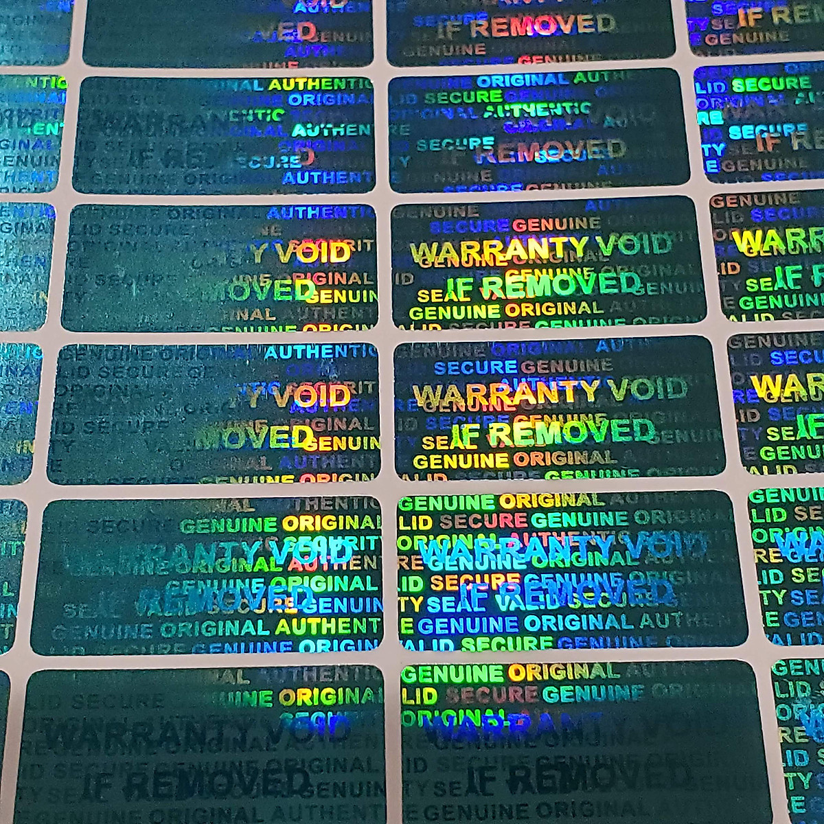 1000 Security Seal Hologram Tamper Evident Warranty Labels Stickers 15 mm x 30 mm- Dealimax Brand (Blue)