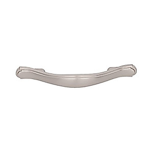 Amazon Basics Traditional Craftsman Cabinet Handle, 5.13-inch Length (3-inch Hole Center), Satin Nickel, 10-Pack