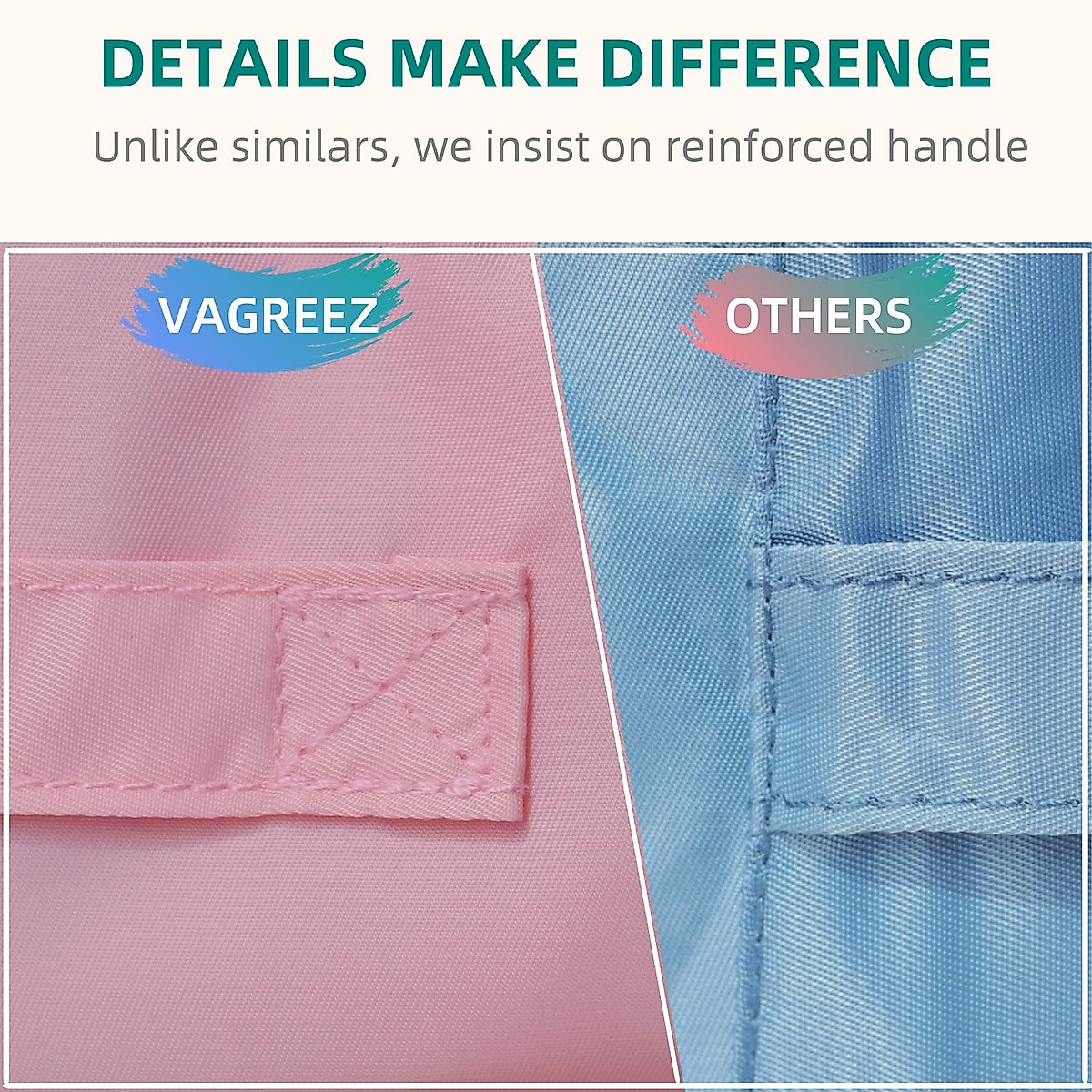 Packing Cubes VAGREEZ 7 Pcs Travel Luggage Packing Organizers Set with Toiletry Bag (Pink)