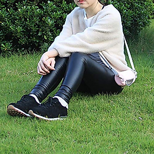 Dwarf Hamster Carrier Bag Portable Cylinder Warm Outdoor Bag with Adjustable Single Shoulder Strap (Pink)