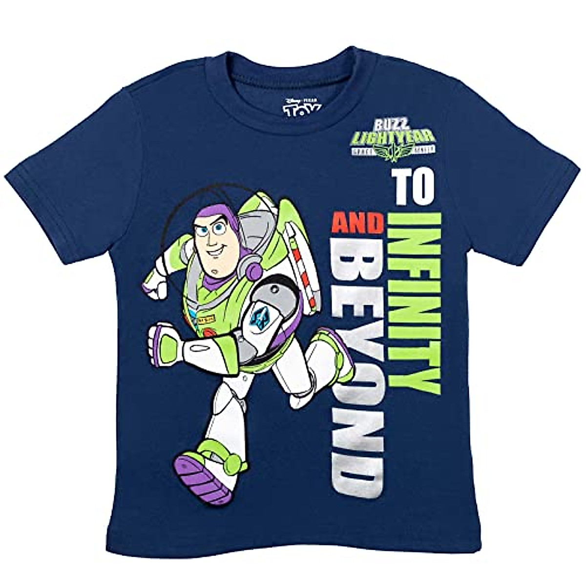 Disney Pixar Toy Story Buzz Lightyear Toddler Boys T-Shirt and Mesh Shorts Outfit Set Blue/Gray 2T