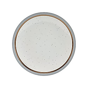 Pfaltzgraff Ezra Speckled 16 Piece Dinnerware Set, Service for 4, Grey Banded