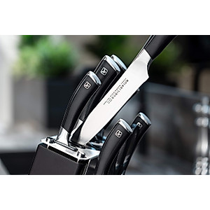 Rockingham Forge 9-Piece Kitchen Knife Block Set, Equilibrium Series - Professional Stainless Steel Chefs Knives Selection