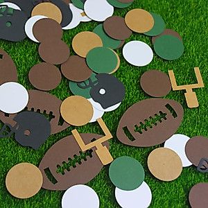 220 Pieces Football Confetti for Birthday Party - Football Themed Birthday Party Decorations, photo Prop Football Party Decor，Super Bowl Party Decoration Confetti.