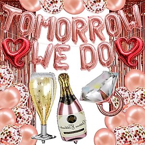 Wedding Rehearsal Dinner Decorations Rehearsal Dinner Decor One Day Away The Night Before Wedding Rehearsal Decorations Tomorrow We Do Balloons Banner Bridal Shower Engagement Wedding Rehearsal Decor