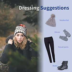 GGleaf Women's Thicken Parka Quilted Puffer Jacket Winter Coat Warm with Removable Hood Black XX-Large