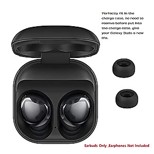 6 Pairs Silicone Ear Tips for Galaxy Buds Pro,Earbud Tips Compatible with Samsung Galaxy Buds Pro SM-R190 Black S/M/L