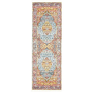 Unique Loom Baracoa Collection Area Rug - Miramar (2' 2" x 6' 1" Runner, Light Blue/ Blue)