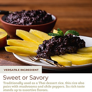 Fresh & Wild | Purple Sticky Rice | Jasmine Rice Variation from Thailand | Exotic Grains | 1 lb | Chef-inspired Ingredients