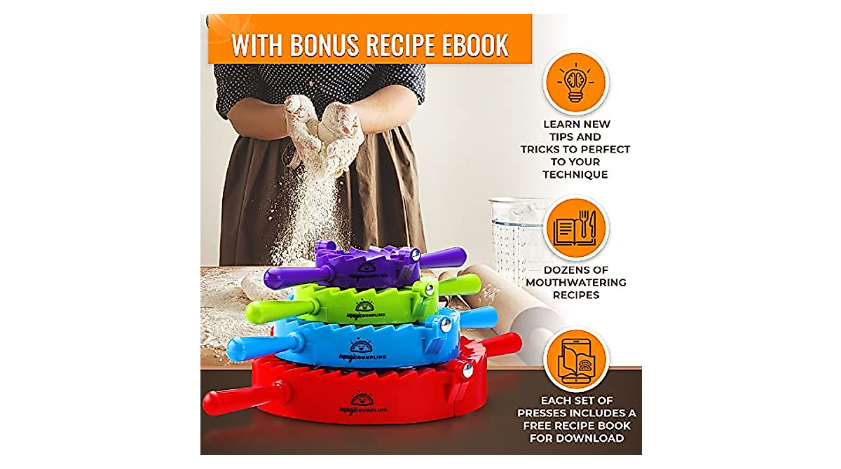 Magic Dumpling Maker Kit - 4-Piece Dough Press Set for Pastries