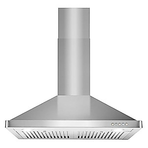 COSMO COS-63175 30 in. Vista Collection 380 CFM Ducted Wall Mount Range Hood, Button Controls, LED Lights, Stainless Steel