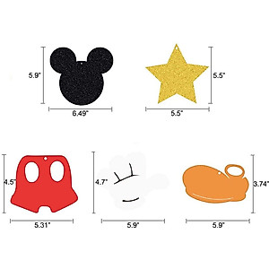 30Ct Micky Hanging Swirl Decorations, Mouse Birthday Party Ceiling Streamers, MouseTheme Party Supplies, Party Favors for Boys Kids