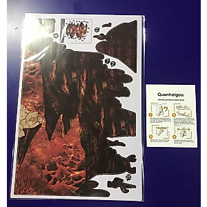 Quanhaigou Creative 3D Space Wall Decals Removable PVC Magic Floor Flame and Lava Wall Stickers Murals Wallpaper Art Decor for Home Walls Ceiling Boys Room Kids Bedroom Nursery School