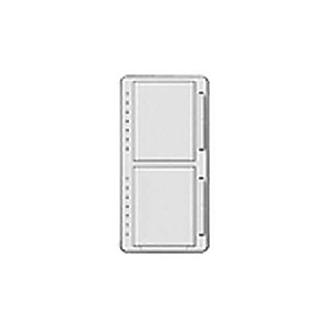 Lutron Maestro Dual Digital Dimmer and Switch, Only for Incandescent and Halogen Bulbs, 300-Watt Single Pole | MA-L3S25HW-WH | White