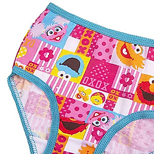 Sesame Street Girls 100% Combed Cotton Panties Multipacks With Favorites Elmo, Cookie Monster & Big Bird In 18m, 2/3t, 4t Briefs, 10-pack, 2-3T US