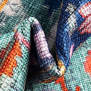 Rugs.com Timeless Collection Rug – 6' x 9' Blue Flatweave Rug Perfect for Bedrooms, Dining Rooms, Living Rooms