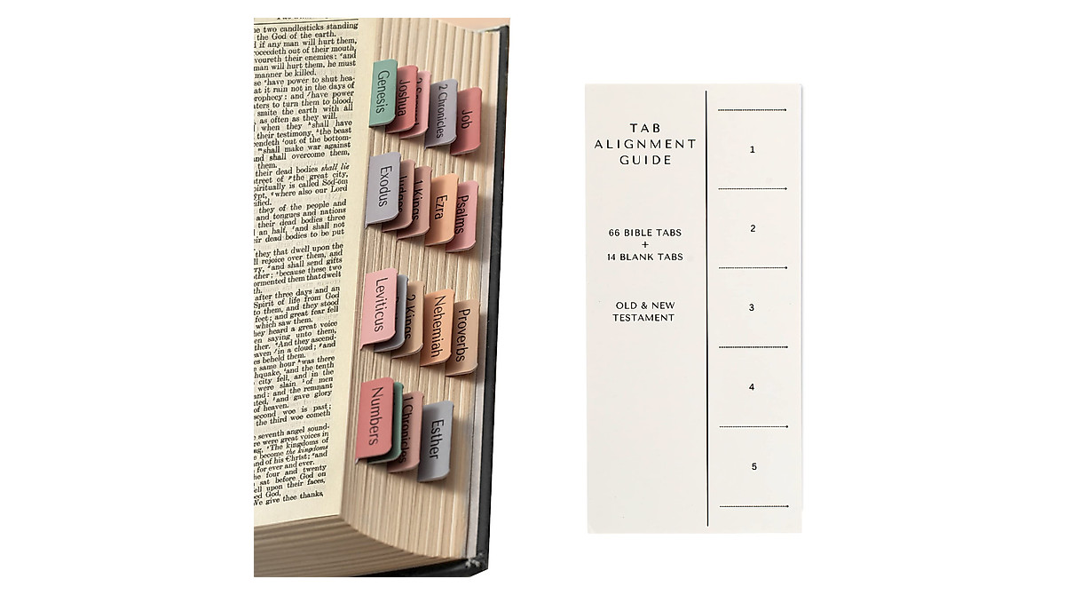 Laminated Bible Tabs for Study Bible | Durable & Easy to Use