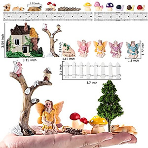 31 Pieces Fairy Garden Accessories Fairy Garden Miniatures Fairy House Supplies Girl Fly Wing Dollhouse Decor for Home Garden Lawn Decoration