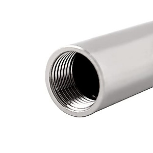 Beduan Shower Head Extension Tube Pipe Fittings, G 1/2 Male to G 1/2 Female BSP threaded Stainless Steel Round Shower Arm Extension Cast Fitting Coupler (40mm Length,2pcs)