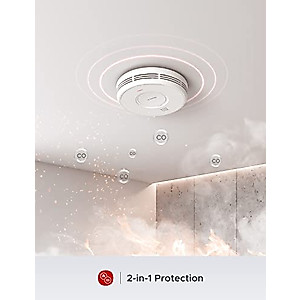 X-Sense AC Hardwired Combination Smoke and Carbon Monoxide Detector, Hardwired Interconnected Smoke and CO Detector Alarm with Replaceable Battery Backup, XP06, 1-Pack