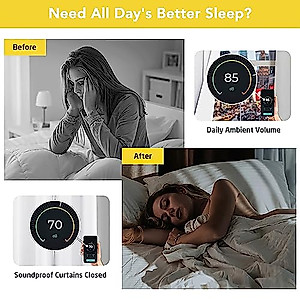 NICETOWN Dust Isolate Sound Barrier 100% Blackout Divider Curtains 84 inches Long, Non-Oily Particle, Noise, Cold & Cold Blocking Drapes Multiple Protection for Nursery/Daytime Sleep (White, 2 PCs)