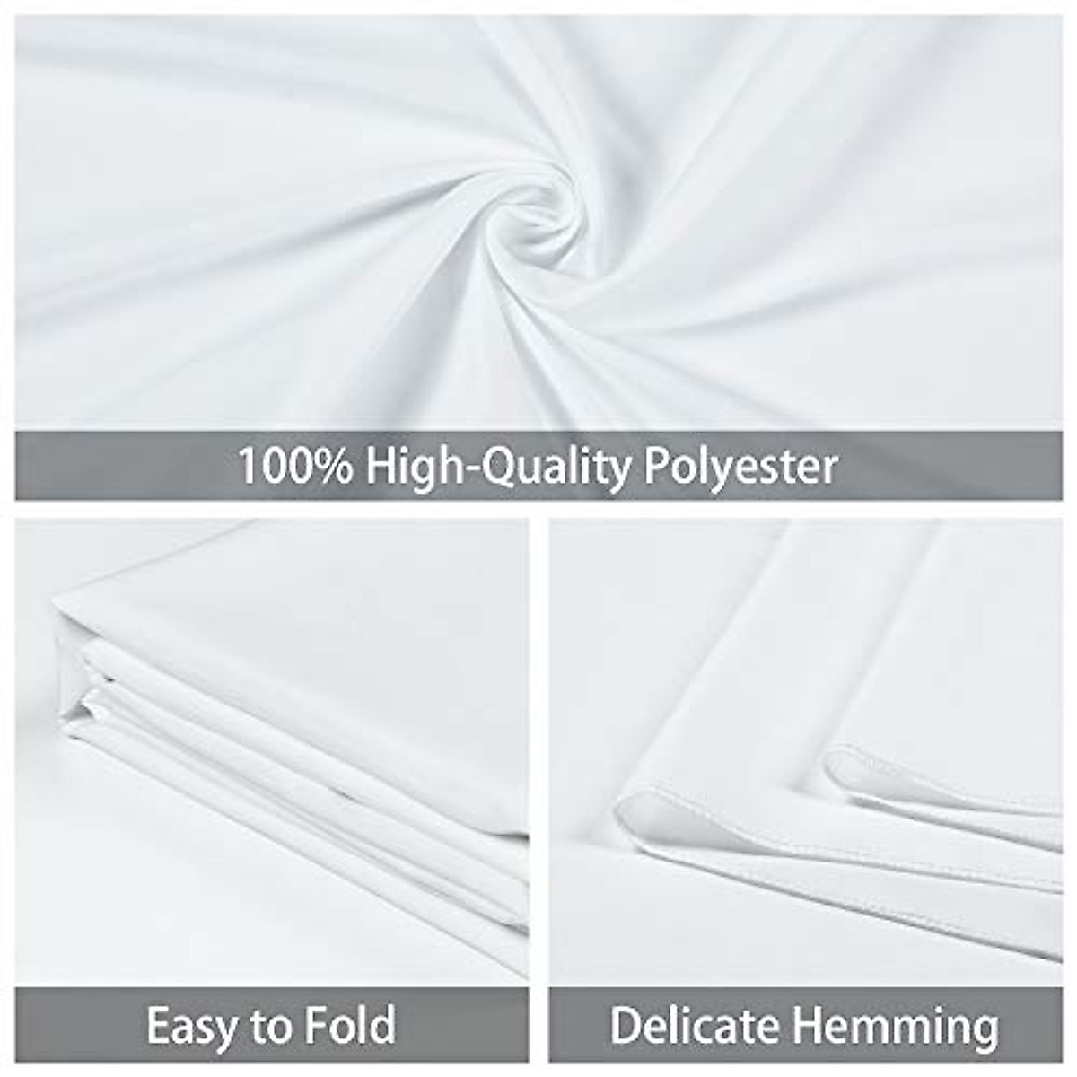 White Backgrounds for Photography, 10 x 12 ft Polyester Chromakey Backdrop Cloth, Collapsible Solid Color Background for Photo Shooting, Streaming Live, Video Studio