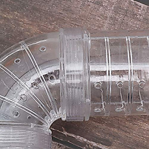 Hamster Tube Hamster Tubes Hamster Tunnels Transparent Curved Pipe Small Animals Pet Cage DIY Tunnel Excercise Toy for Mouse Gerbil Chinchilla Squirrel