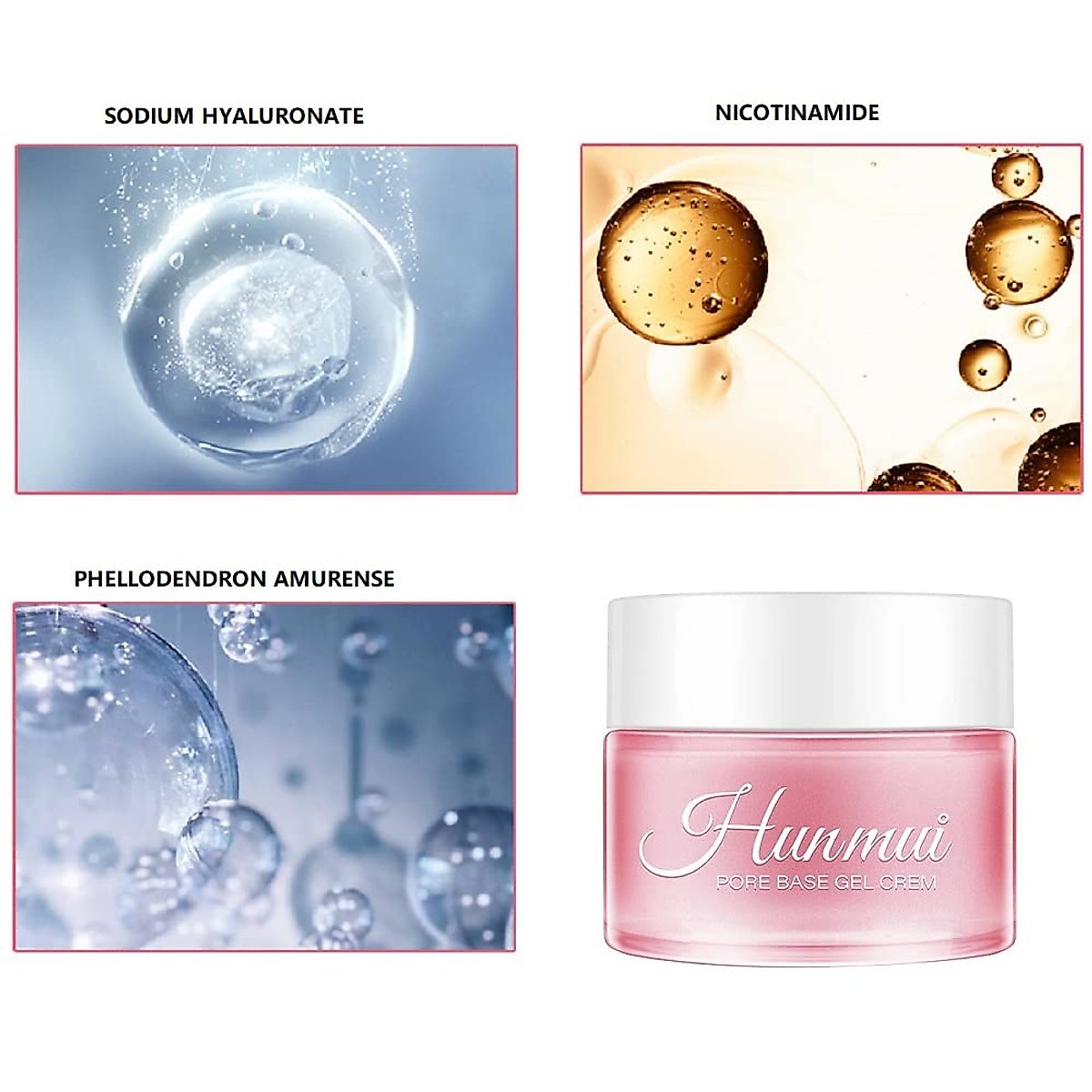 Hunmui Face primer pore base gel cream，Magical perfecting base face primer under foundation Anti-Aging WrinklesShrink Pore Remove Fine LinesExfoliatingAnti-Oxidation(1PC)