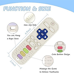 2 Pack Silicone Baby Teething Toys,Pacifiers for Toddlers Infant,Remote Control Shape Baby Teething Toys for Babies 6-12&12-18&18-24 Months,Remote Teether for Baby Chew Toys,Black+White