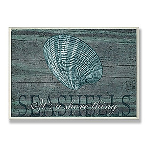 Stupell Home Décor It's A Shore Thing Seashell Rectangle Wall Plaque, 10 x 0.5 x 15, Proudly Made in USA