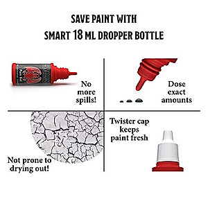 Grinning Gargoyle Fantasy Paint Set - The Army Painter Paints for Roleplaying Tabletop Figure - 20x Acrylic Paints and a Paint Brush - Unique Warpaints for Miniature Model Hobby Painting (Starter)